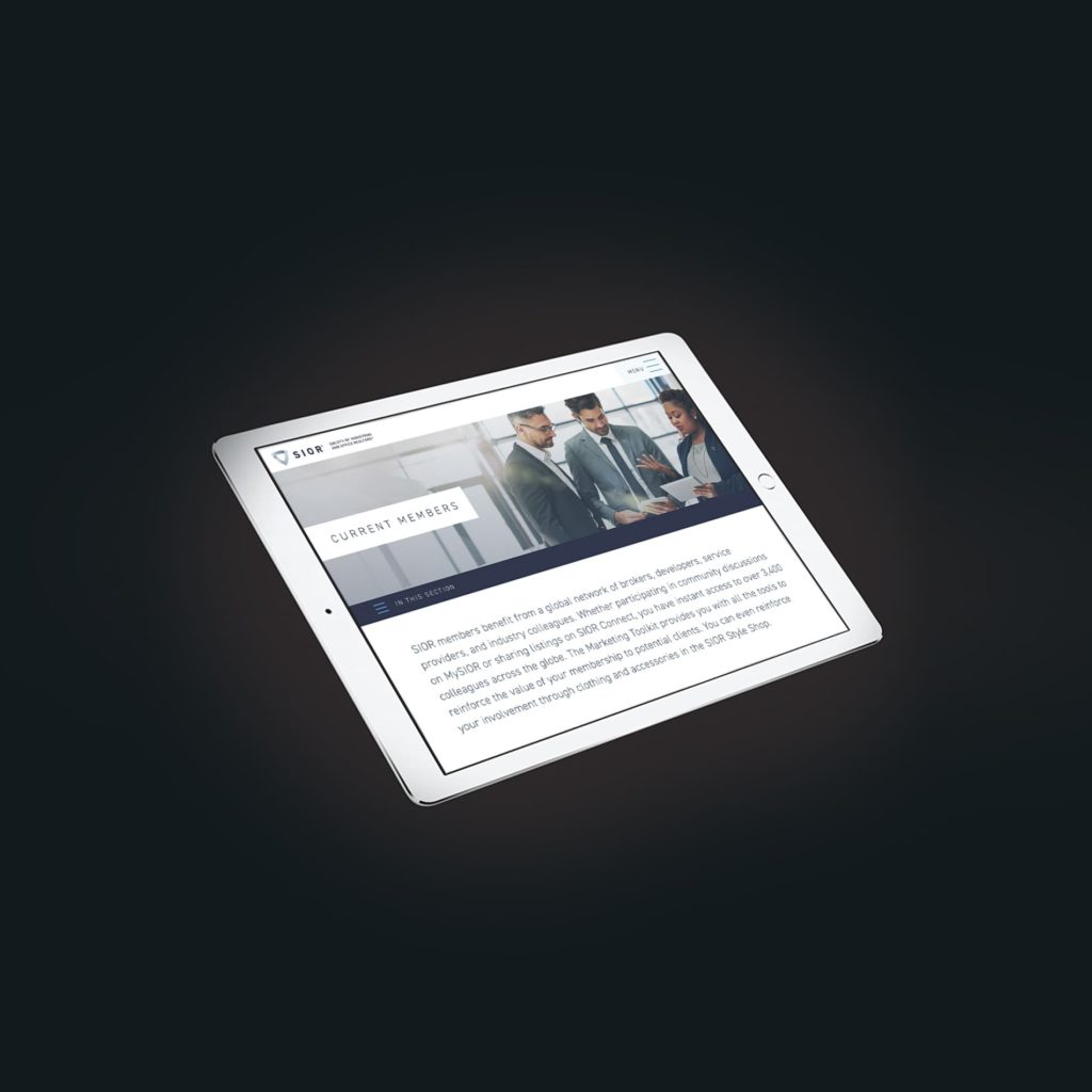 SIOR Website Redesign | UX, Design, Brand Alignment by Vitamin®